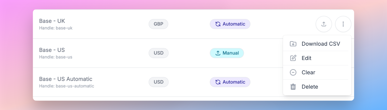 Managing Pricing - SparkLayer Docs