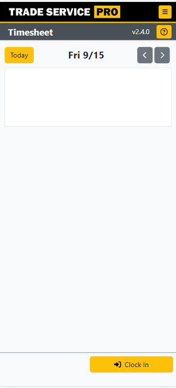 Timesheets - Trade Service Pro