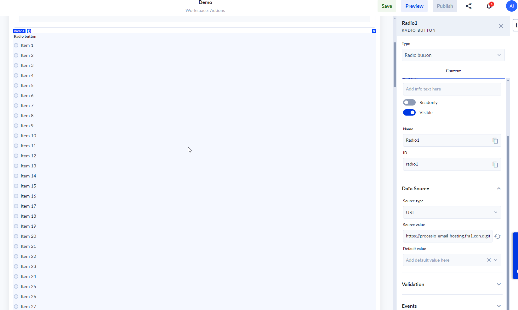Create form - Automate your world