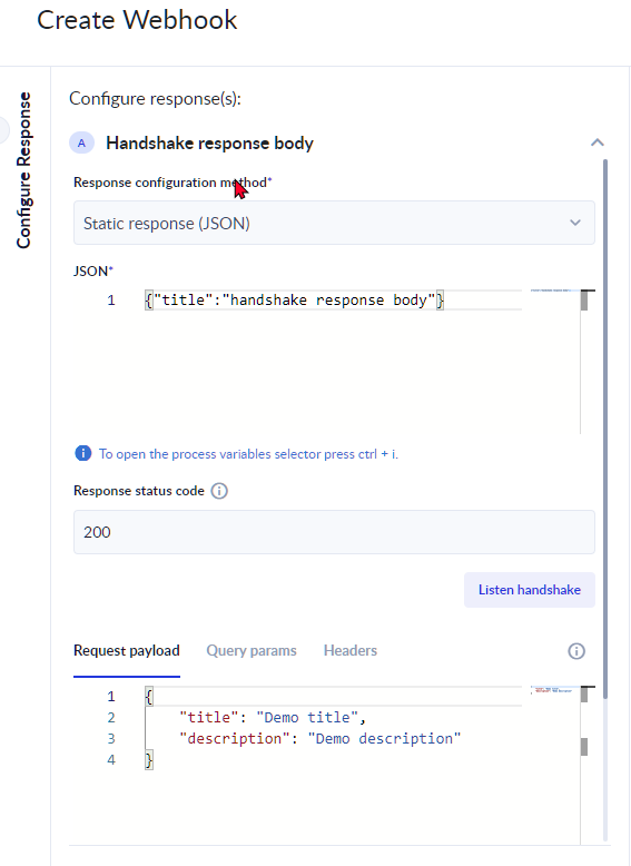 Configure Response - Automate your world
