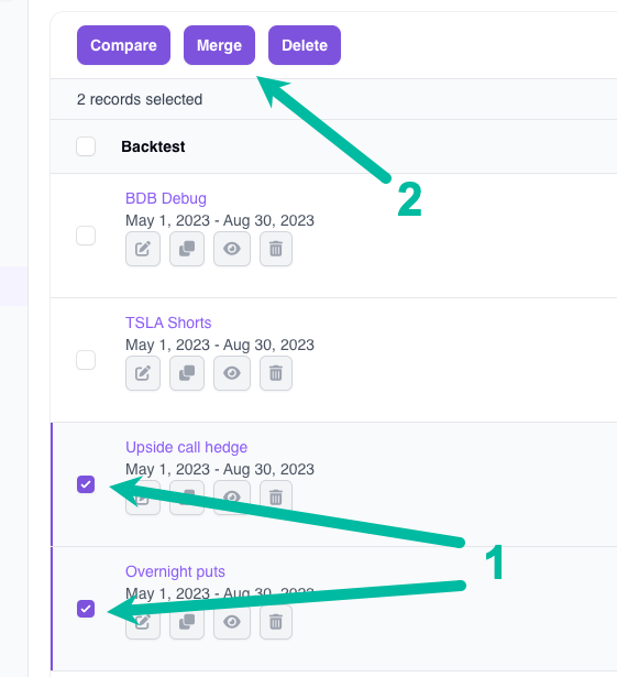 Backtest List - Whispertrades