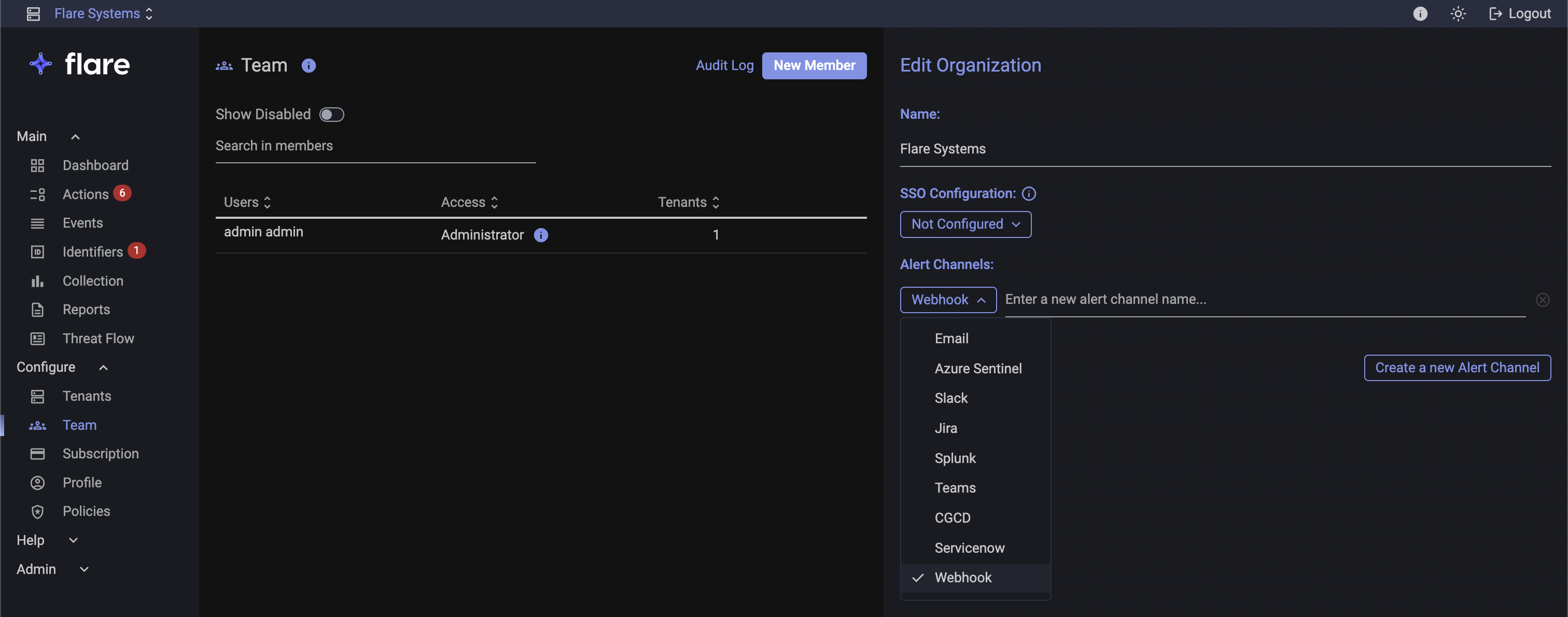 Webhook Integration Flare