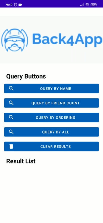 Basic Queries On Android Back4app Backend