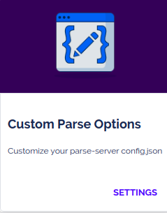 Custom Parse Options - Back4app Backend