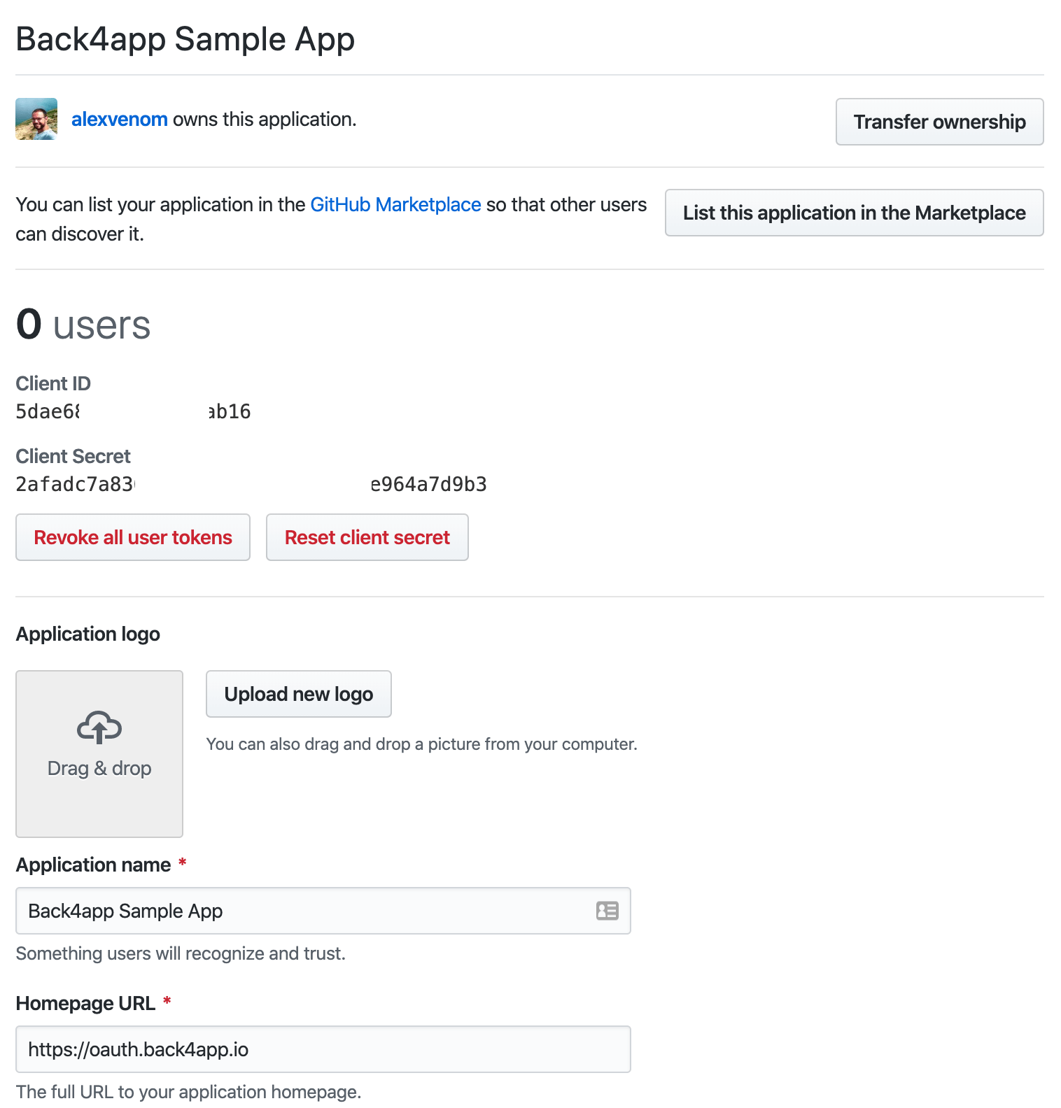 Sign In with Github Tutorial - Back4app Backend