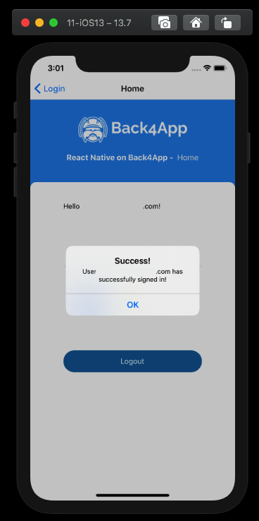 SignIn with Apple for React Native - Back4app Backend