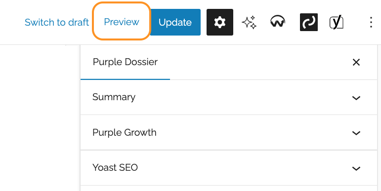 Managing Dossiers - Purple Editorial